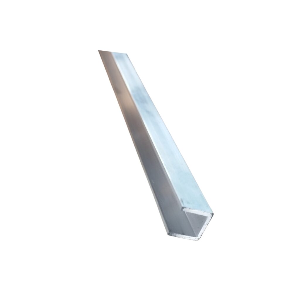 FARQUILLA LISTELO TIPO U 1/2 EN ALUMINIO CELOSIAS (2.4 MTS) - Elemas
